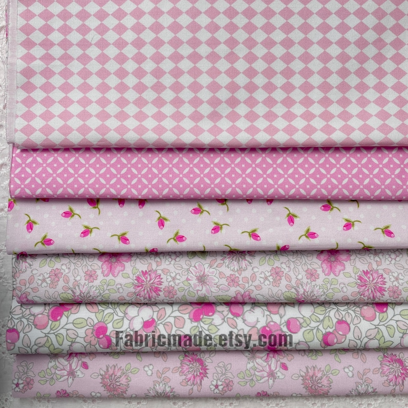 Pink Flower Cotton Shabby Chic Floral Fabric Collection- 1/2 Yard - Etsy