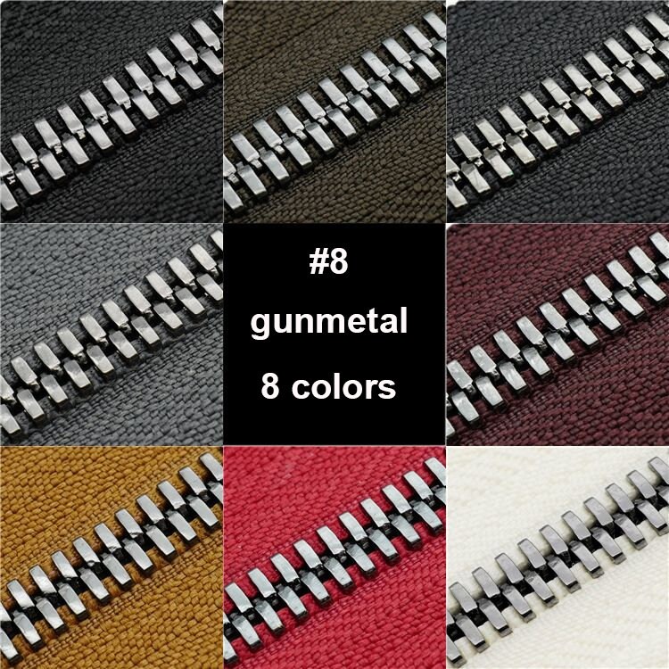 No. 3 5 8 Gunmetal Antique Silver Metal DIY Zipper Tape by the | Etsy