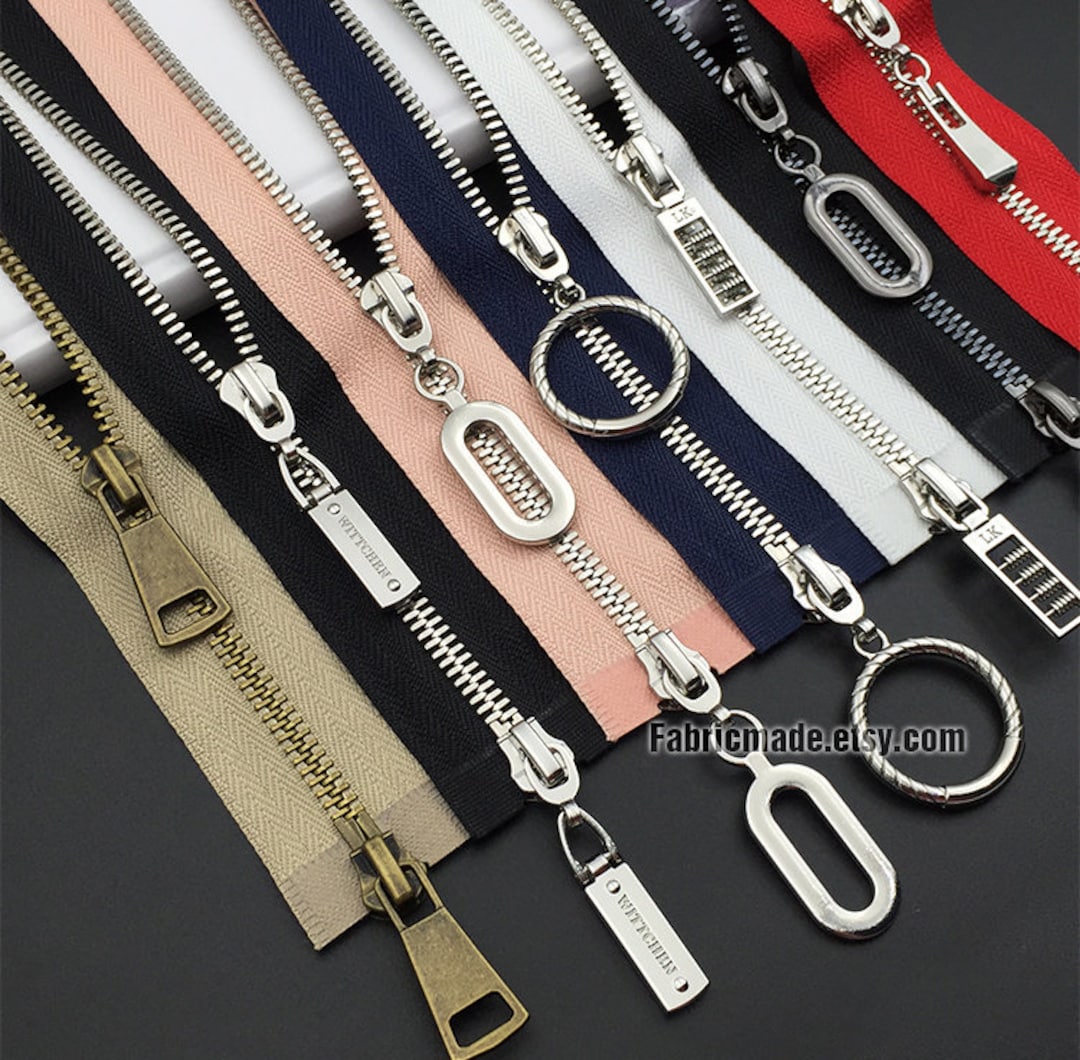 Luxury Gold Silver Teeth Zippers, Two Ways Metal Zippers for Jackets ...