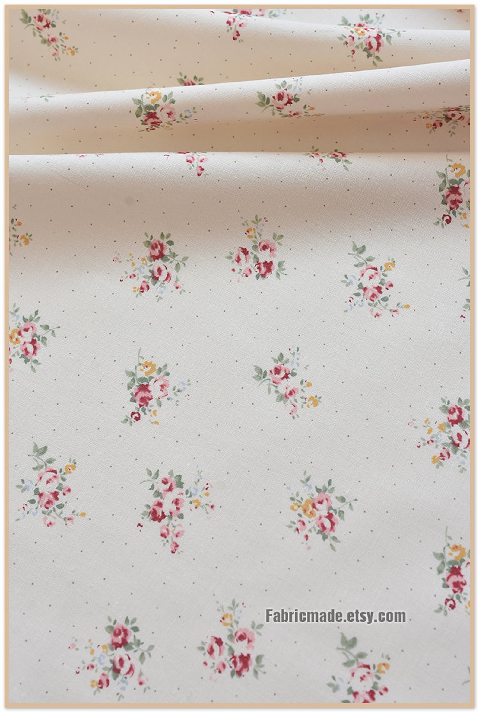 Pink Purple Rose Fabric Floral Fabric Shabby Chic Floral | Etsy