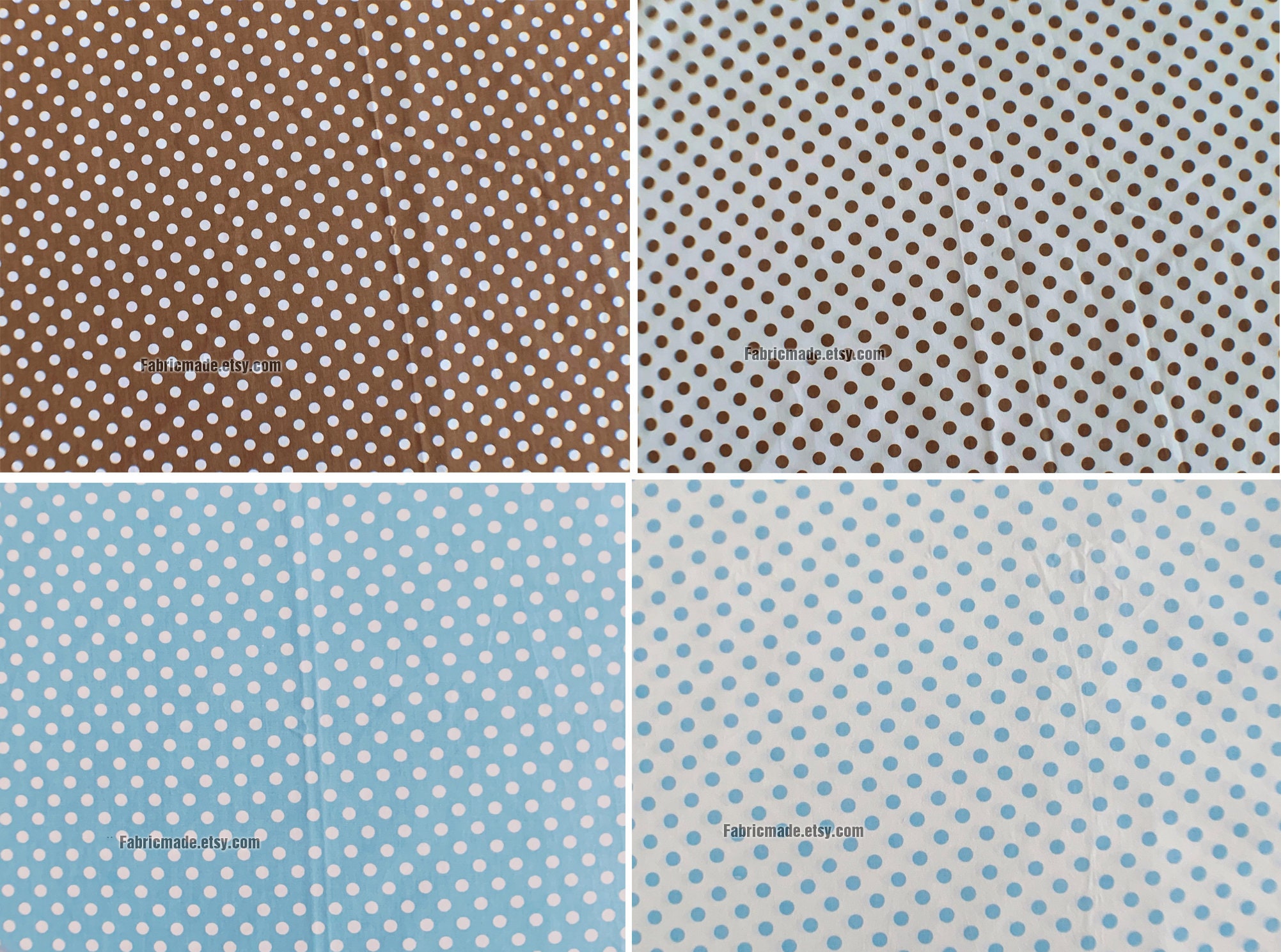 26 Colors Polka Dots Cotton Fabric Green Blue Pink Black Grey - Etsy