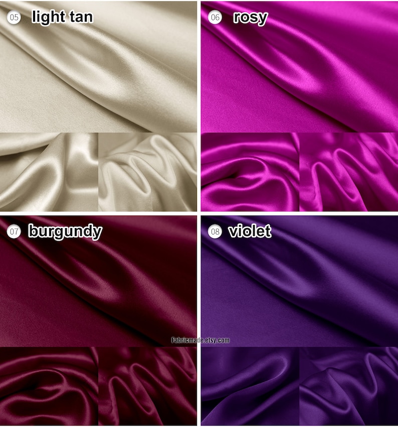 32 Colors Stretch Silk Satin Silk Solid 55 Inch 19 Momme | Etsy