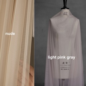 Strong Soft Transparent Clear Netting Fabric No Stretch in Black White ...