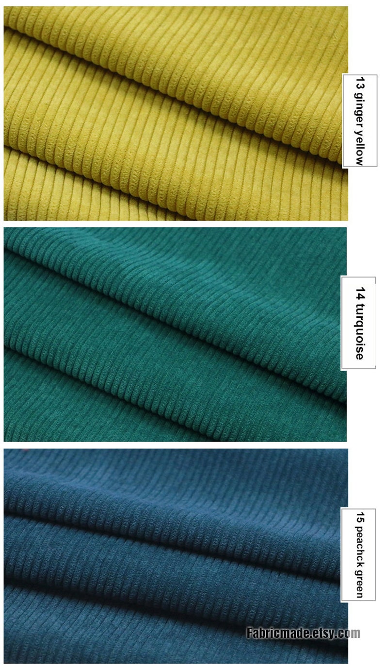 27 Colors Corduroy Fabric Solid Polyester Corduroy Fabric - Etsy