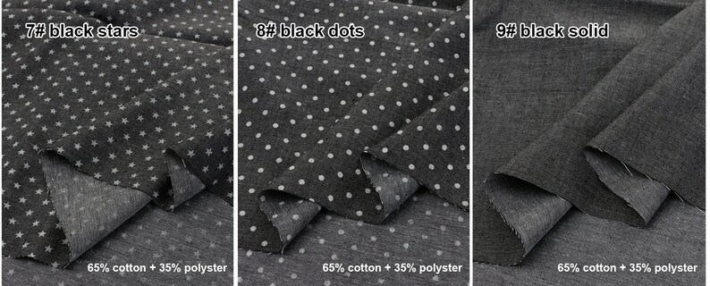 Pre Washed Denim Cotton Fabric – Light Weight Blue Stars/dots - Etsy