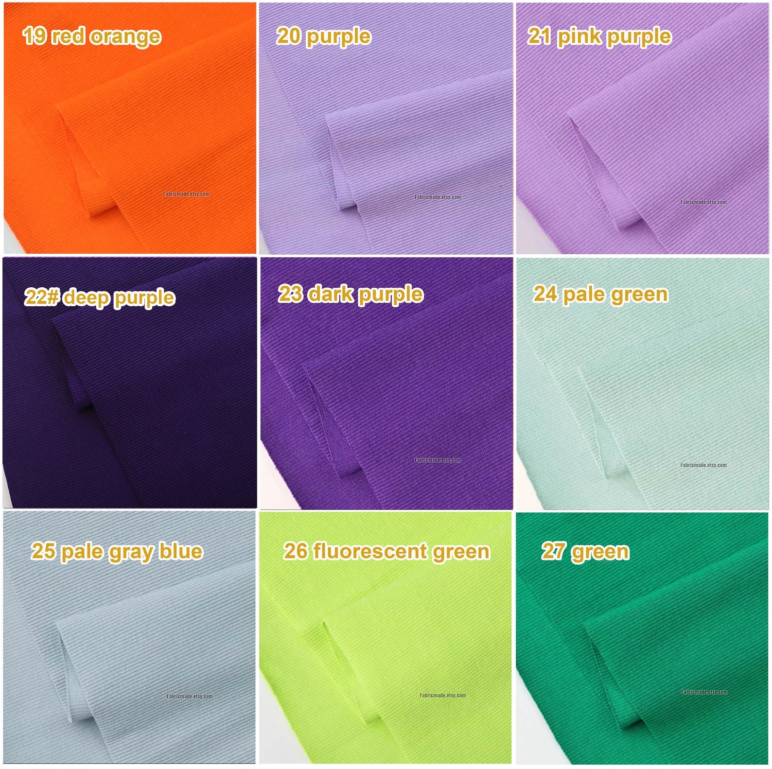 116 Colors Choose Ribbing- 7.8" Length 20 X 100cm Ribbing and Binding ...