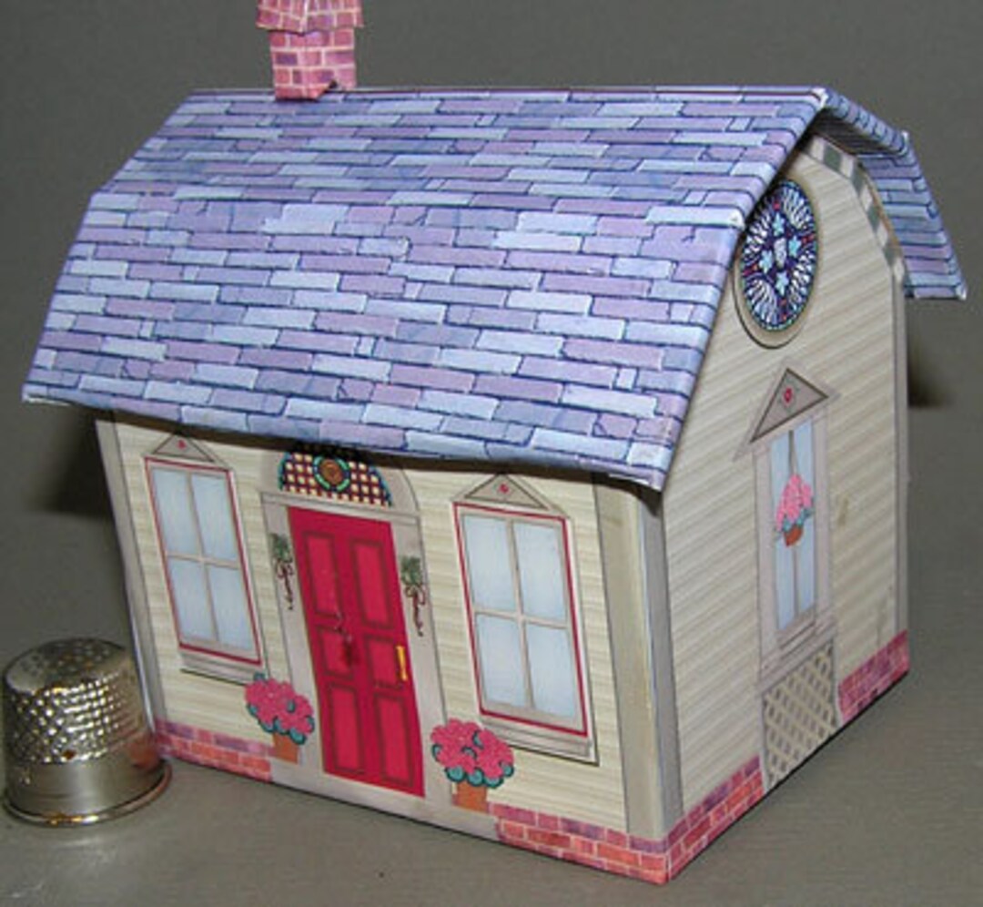 Americana Cottage, Paperminis, Miniature Paper Craft Kit - Etsy