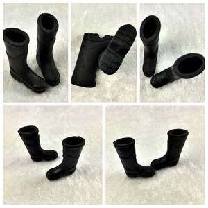 Black or Pink Rubber Boots in Miniature 1 to 12 - Etsy