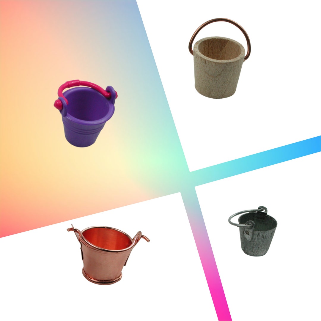 Miniature Buckets Made of Wood, Metal or Plastic - Etsy