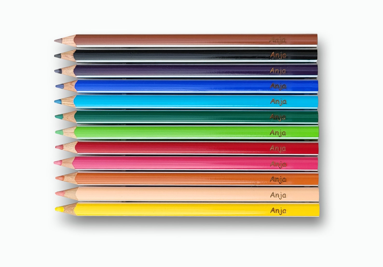 12 Jumbo Color Pencils Customised With Name - Etsy