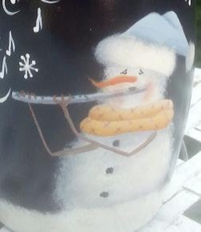 Christmas Musical Snowman Christmas Holiday Winter Tole Painting ...