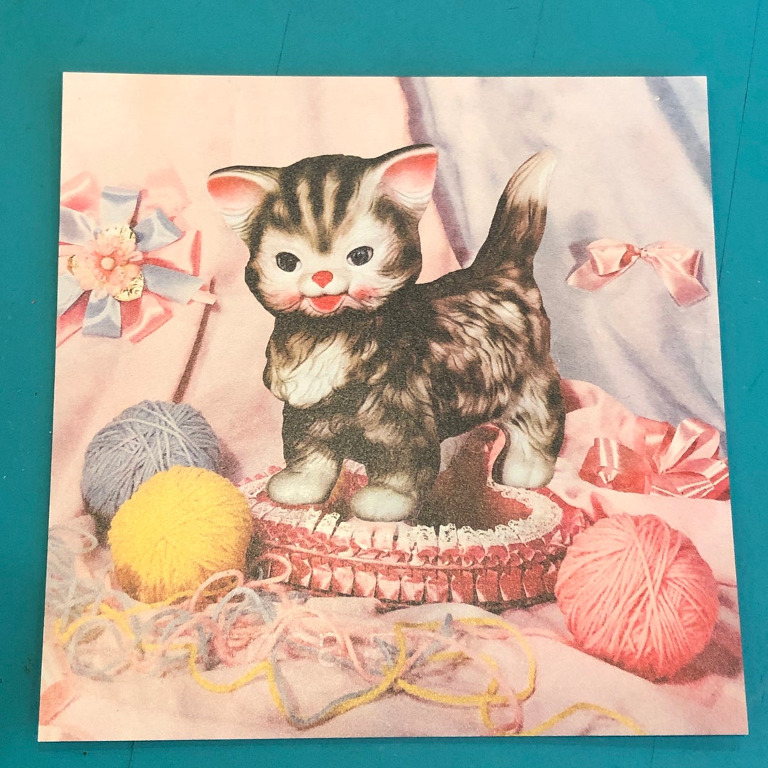 Edward Mobley Mittens the Fluffy Kitten Catalog Print - Etsy