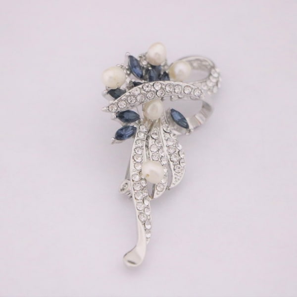 Navy Blue Brooch - Etsy