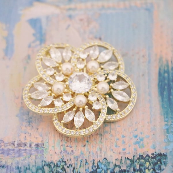 Gold Brooches - Etsy