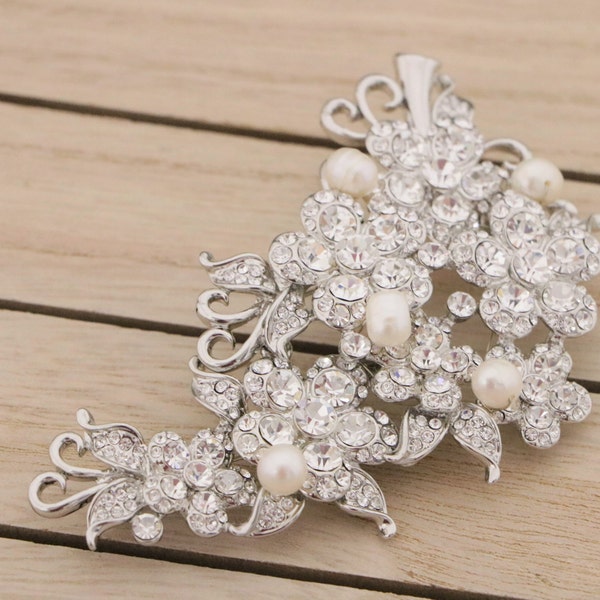 Bridal Pearl Brooch - Etsy