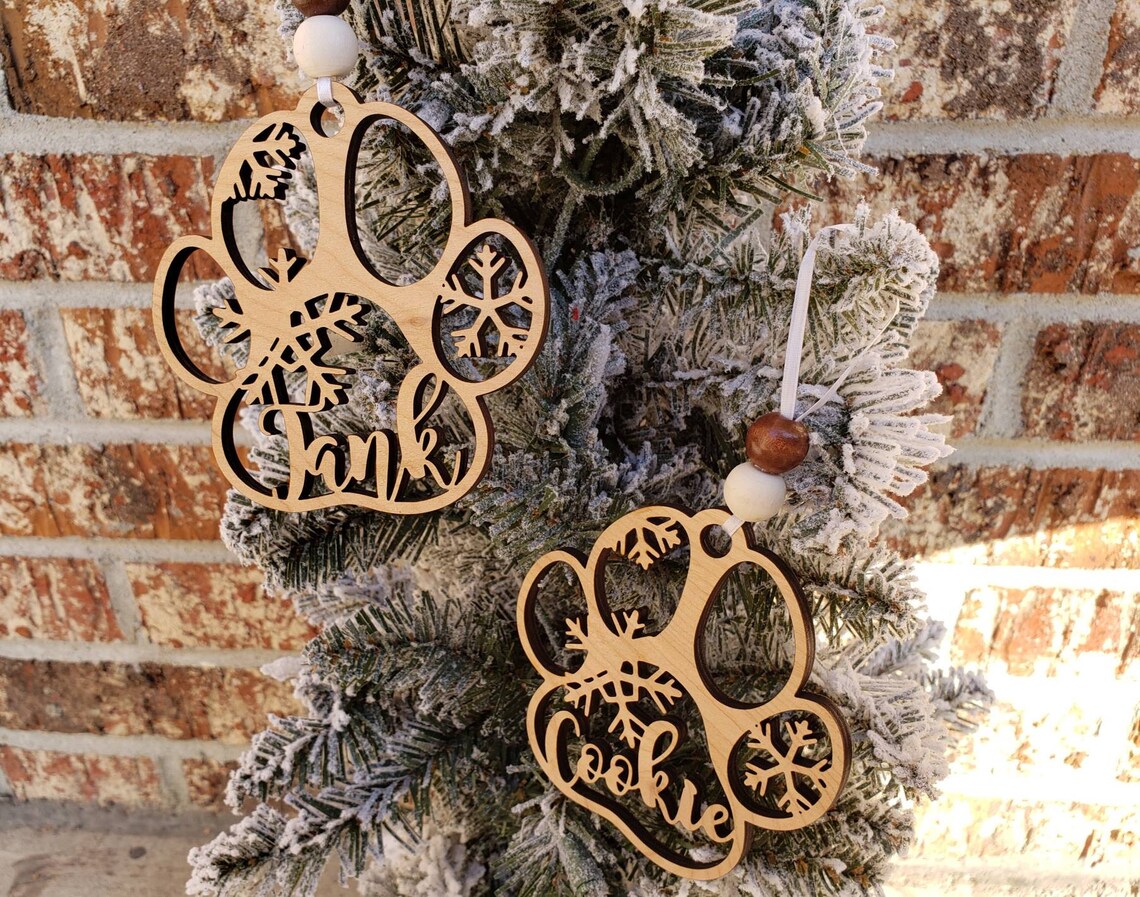 Custom Paw Print Ornament - Etsy