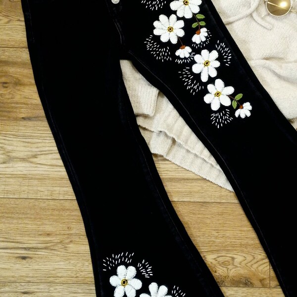 Embroidered Pants - Etsy