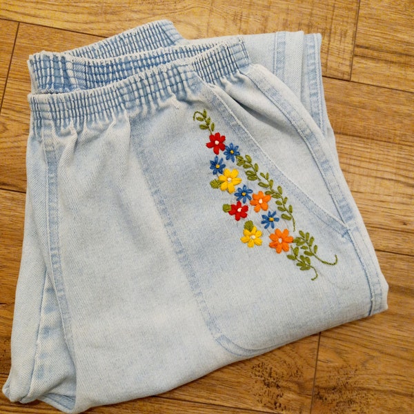 Embroidered Pants - Etsy