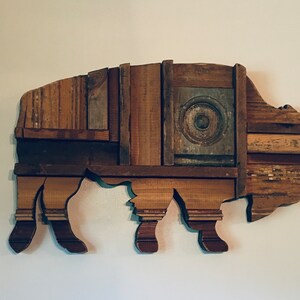 Buffalo/bison/tatonka Wall Hanging Designed With Wood Architectural ...
