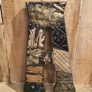 Letter “A” Designed With Antique Tin Ceiling Tile - Etsy