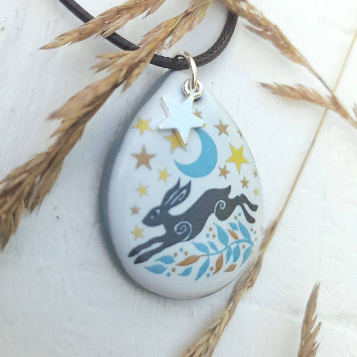 HARE PENDANT Handmade Ceramic Pendant Hare Necklace Hare - Etsy