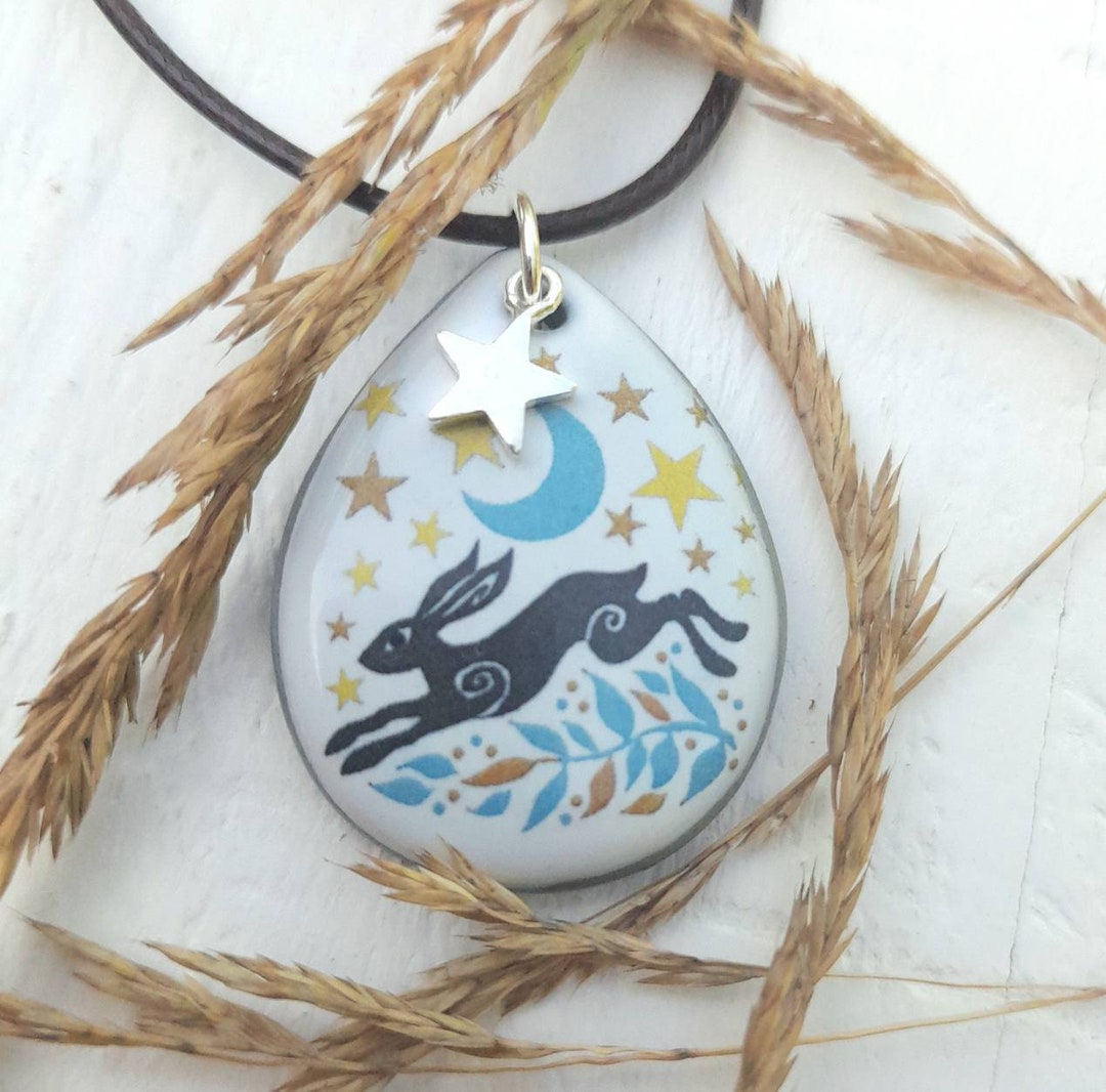 HARE PENDANT Handmade Ceramic Pendant Hare Necklace Hare - Etsy