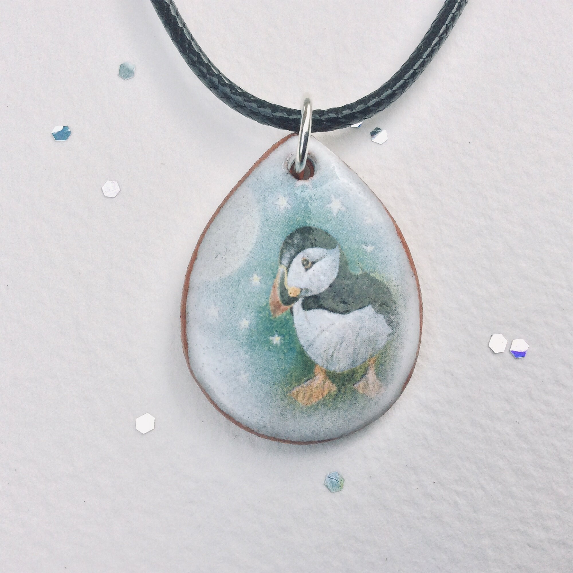 PUFFIN CERAMIC PENDANT Puffin Necklace Handmade Puffin | Etsy
