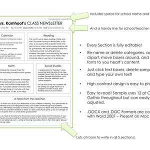 Newsletter Template for Microsoft Word - EDITABLE - Instant Download ...
