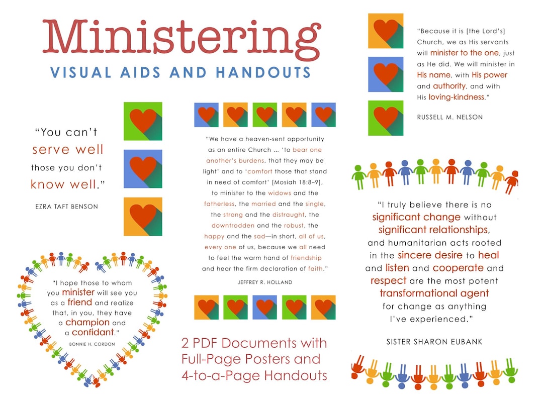 LDS Ministering Quotes - Handouts - Visual Aids - Relief Society ...