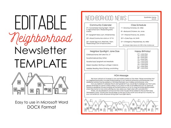 Free Hoa Newsletter Templates PRINTABLE TEMPLATES