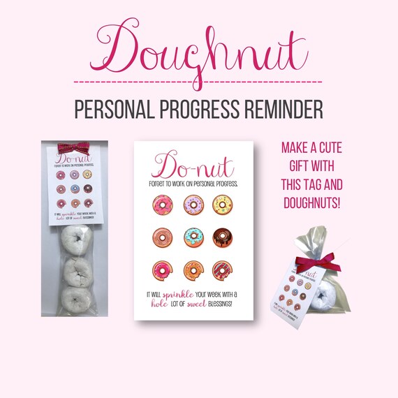 Personal Progress Reminder Doughnut Donut Printable LDS | Etsy