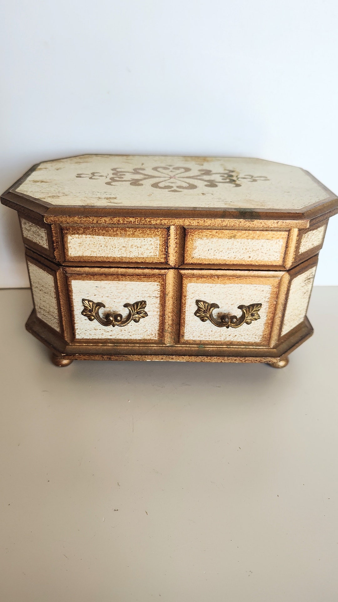 Florentine Style Jewelry Music Box Chest French Decor - Etsy