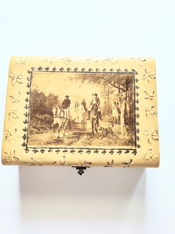 Antique Jewelry Box Celluloid Box Victorian Jewelry C… - Gem
