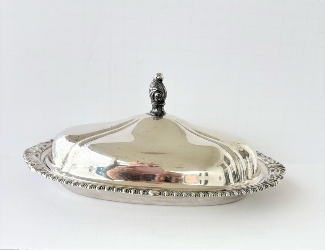 Silver Butter Dish Sheraton Silverplate Butter Dish - Etsy