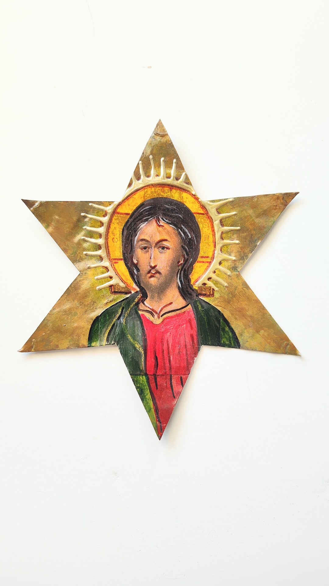 Jesus Painting Star Religious Icon Picture Art Wall Hanging - Etsy