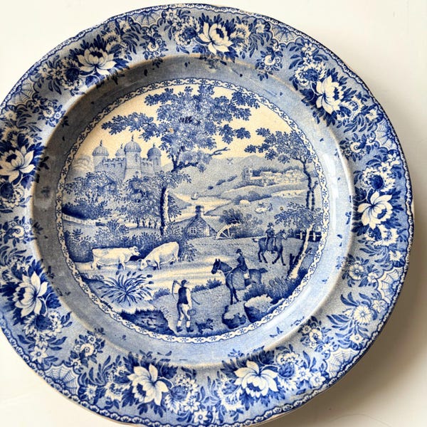 Blue Transferware - Etsy