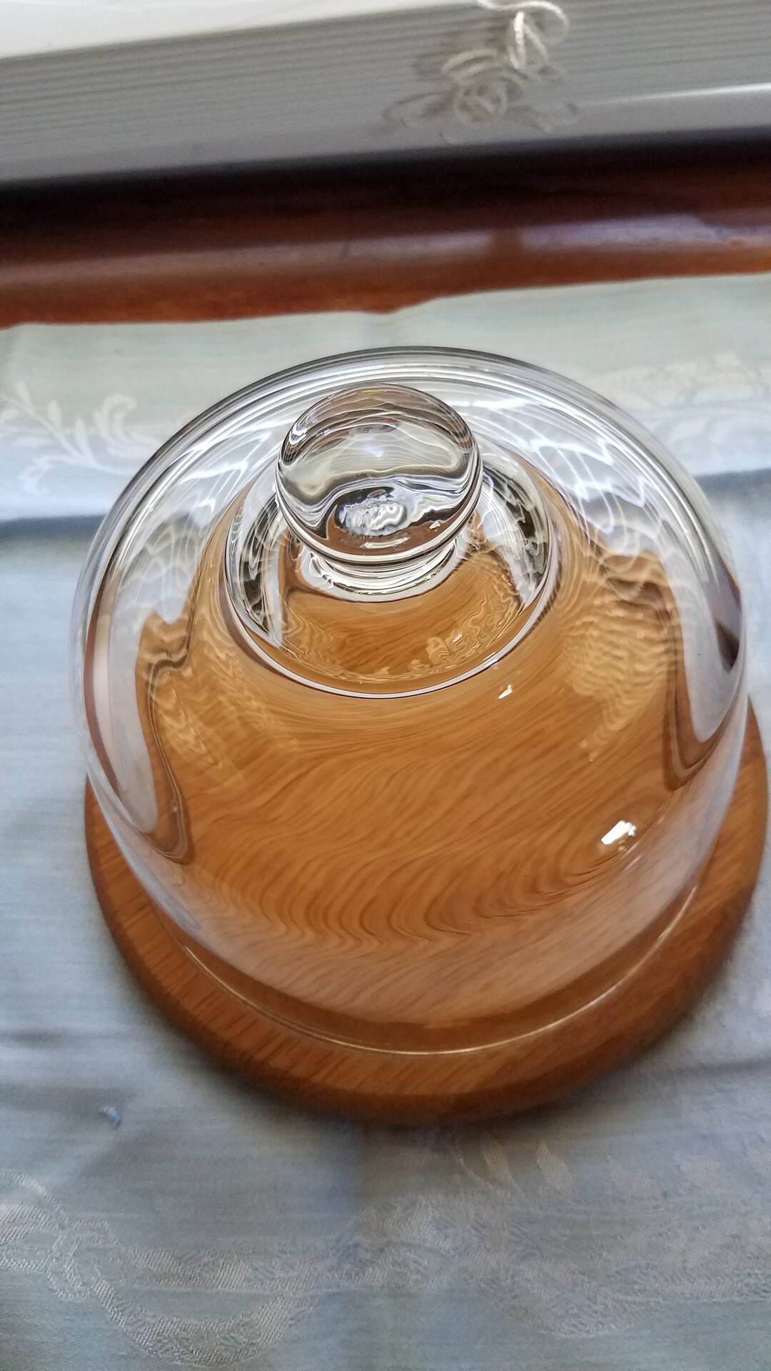 Vintage Cheese Board With Glass Cover Like New Serving Dining - Etsy