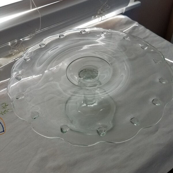 Glass Cake Plate - Etsy