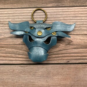 Bull Head Key Fobs, Leather Bull Keychain - Etsy