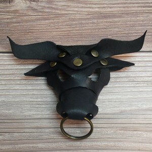 Bull Head Key Fobs, Leather Bull Keychain - Etsy