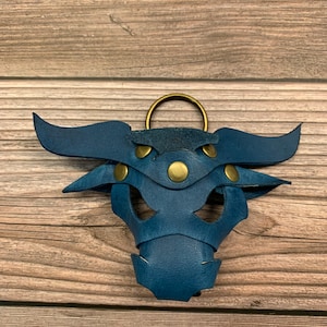Bull Head Key Fobs, Leather Bull Keychain - Etsy
