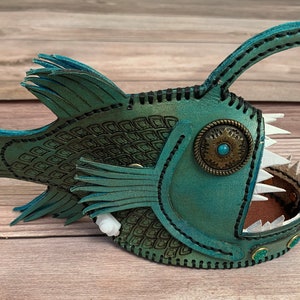 Angler Fish Phone Holder, Fish Business Card Holder, Lighted Fish Phone ...