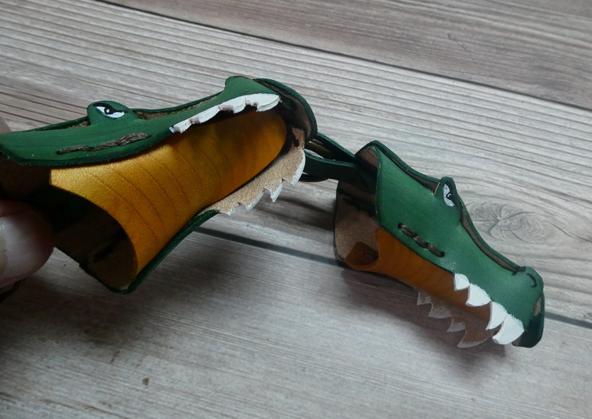 Gator Head Key Fobs, Leather Alligator Keychain, Gator Key Chain ...