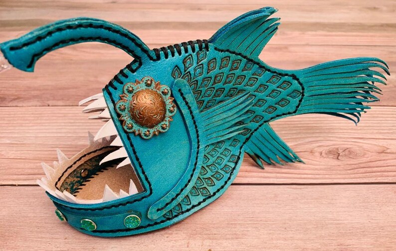 Angler Fish Phone Holder, Fish Business Card Holder, Lighted Fish Phone ...