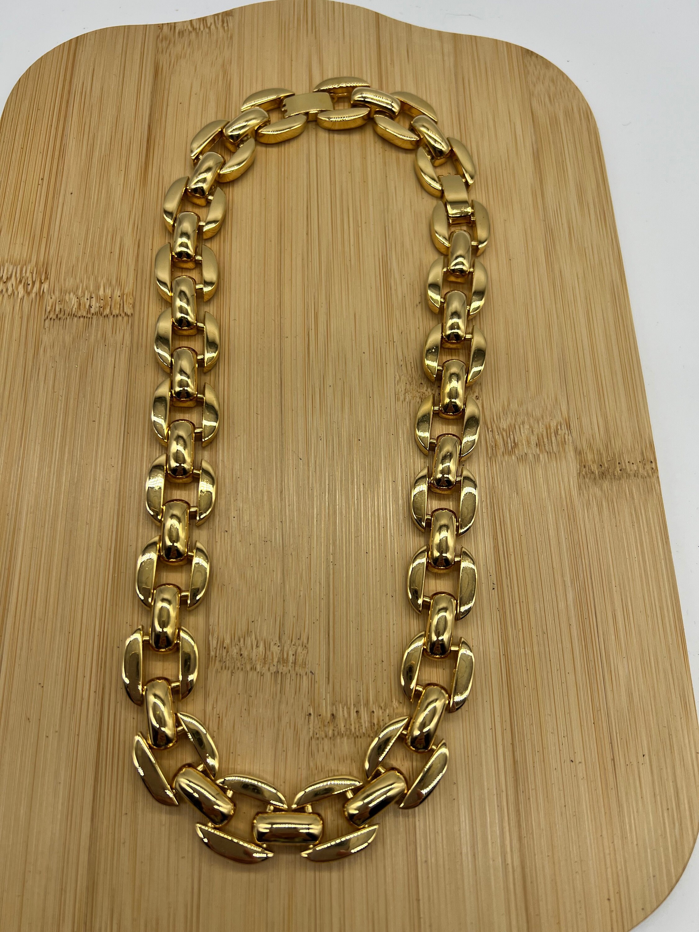Avon Chunky Goldtone Status Link Necklace New Old Stock (NOS) Boxed ...
