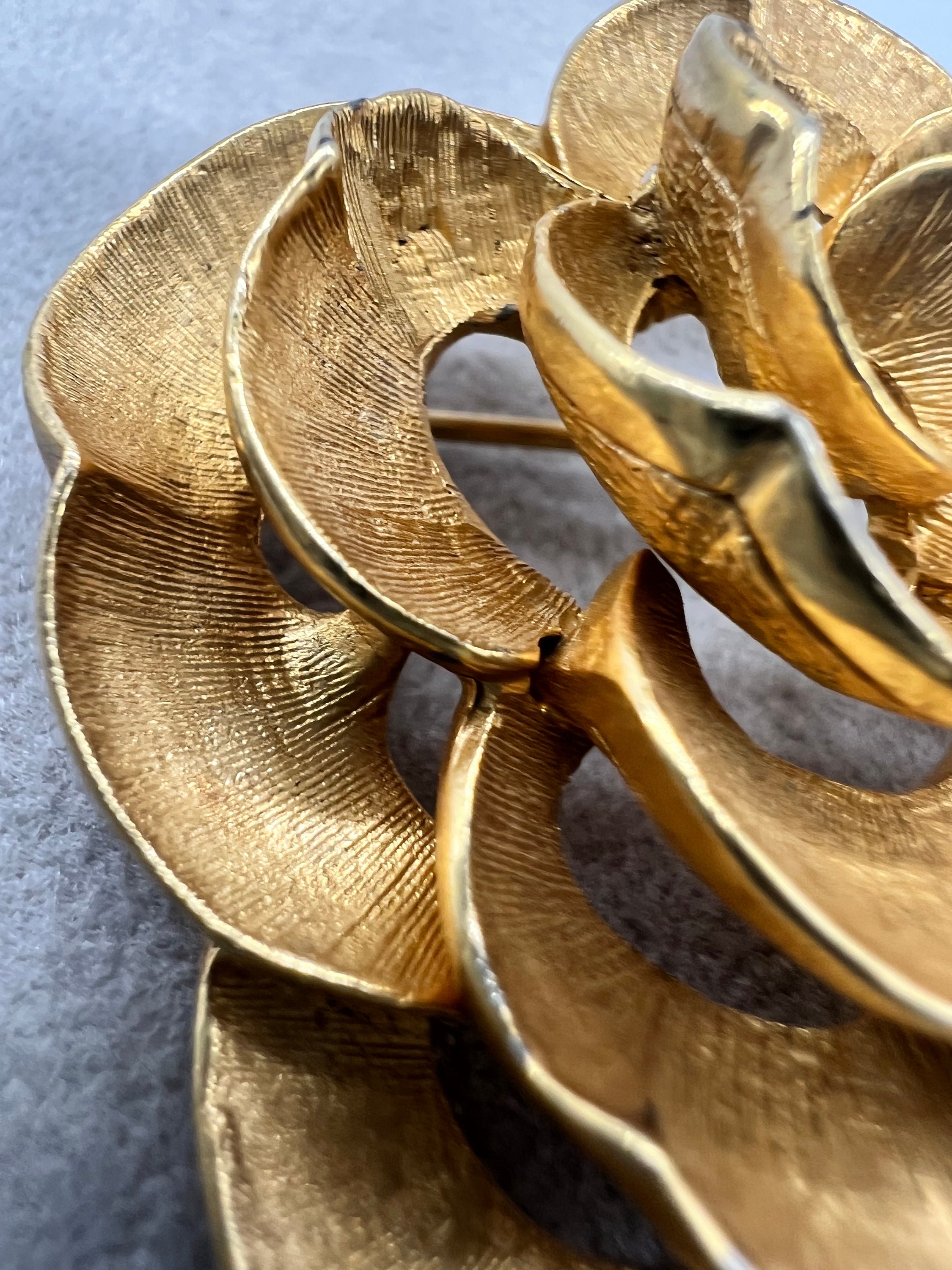 Boucher Rose Brooch Reknown Designer Gold Rose Pin - Etsy