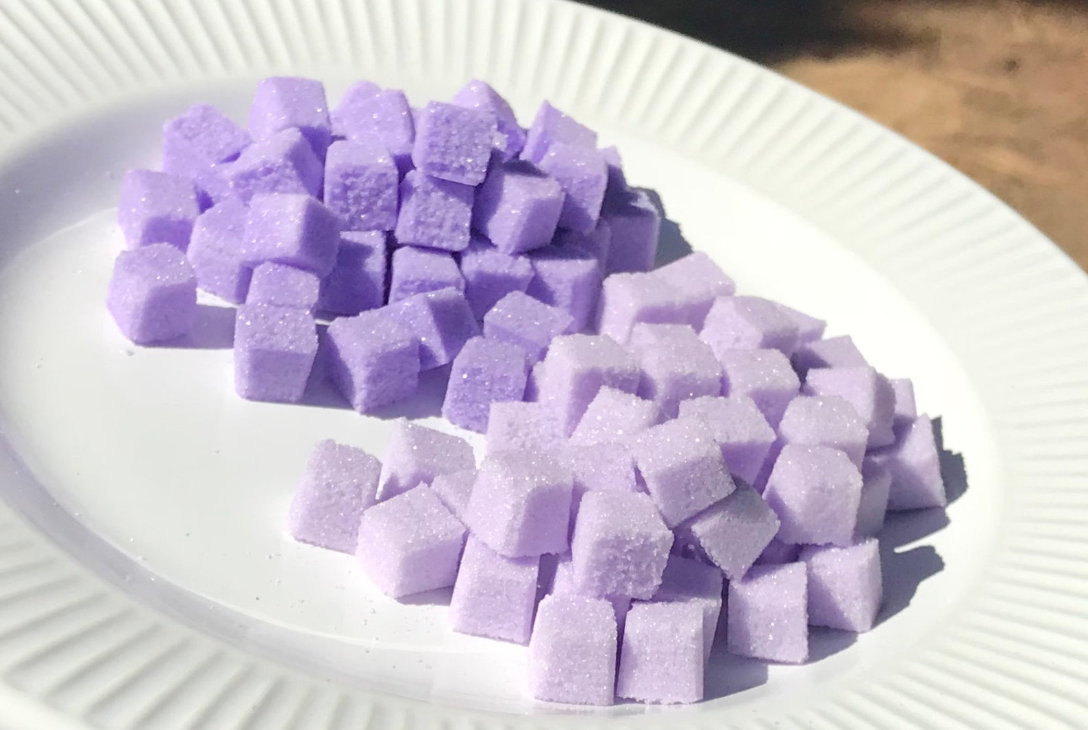 Lavender Colored Sugar Cubes Tea Parties, Champagne Toasts, Tea Bars ...