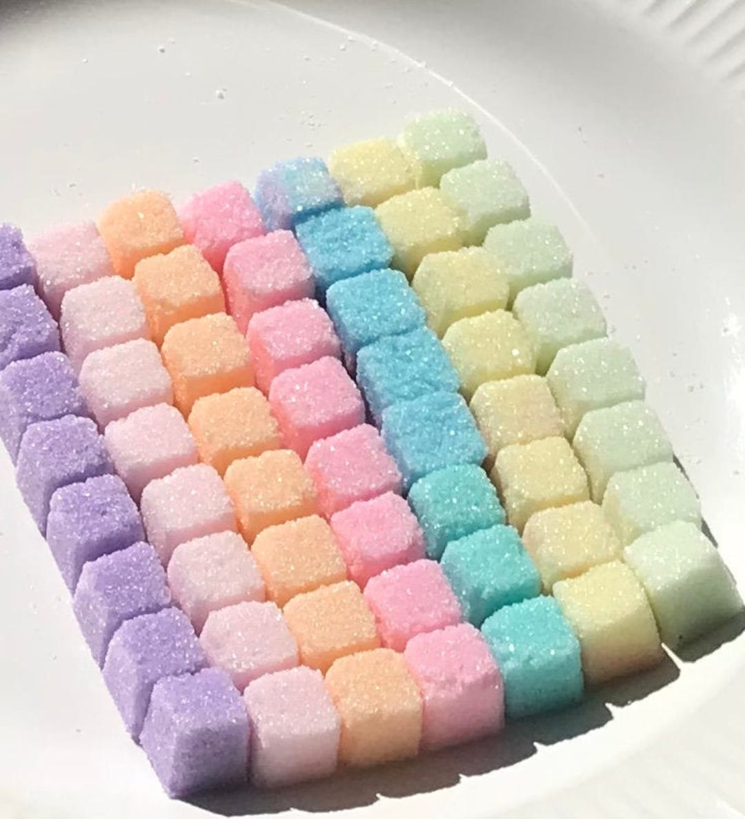 Rainbow Sugar Cubes: Pastel Party Cocktail Cubes, 70 Count - Etsy
