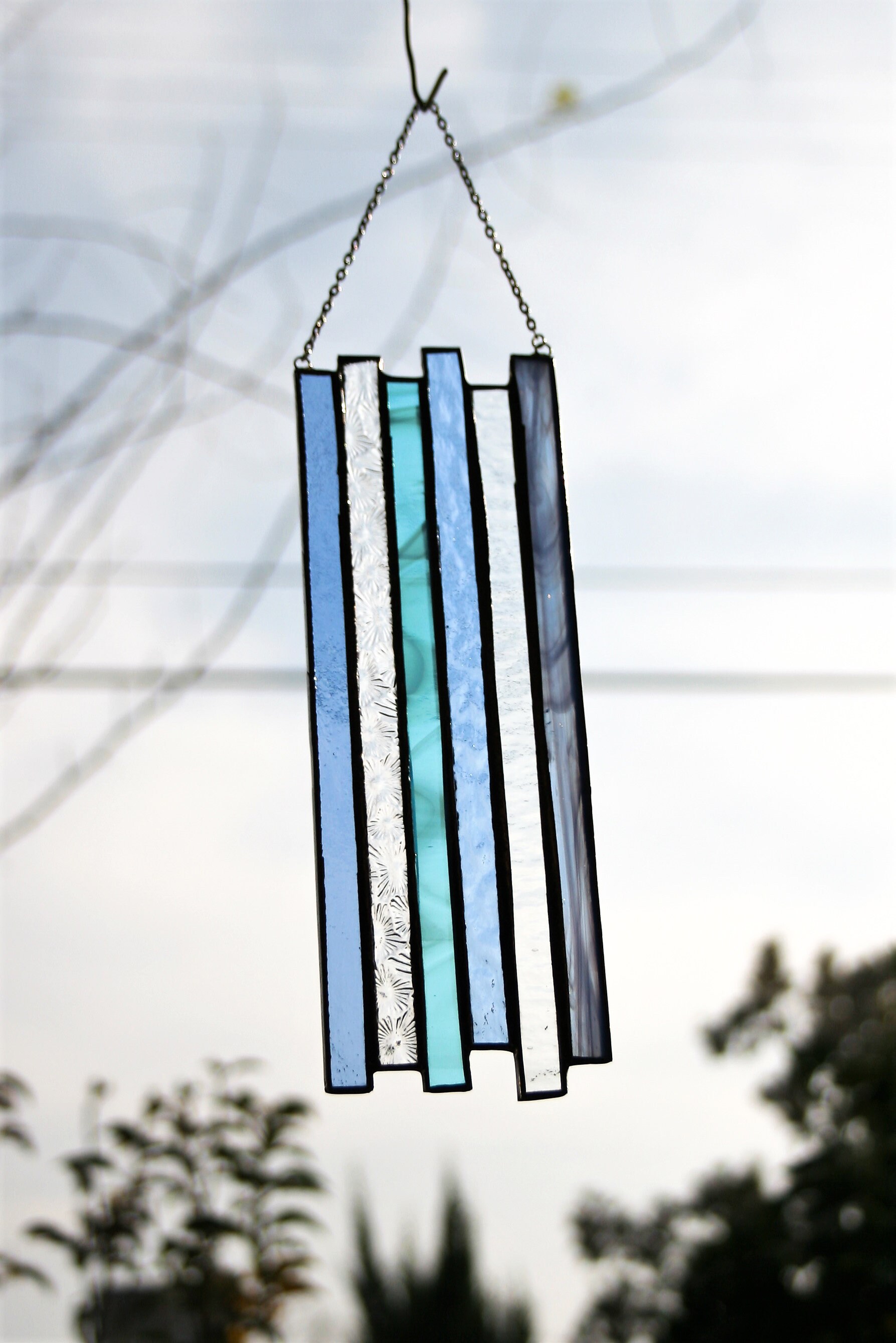 Vertical Stripe Stained Glass Suncatcher