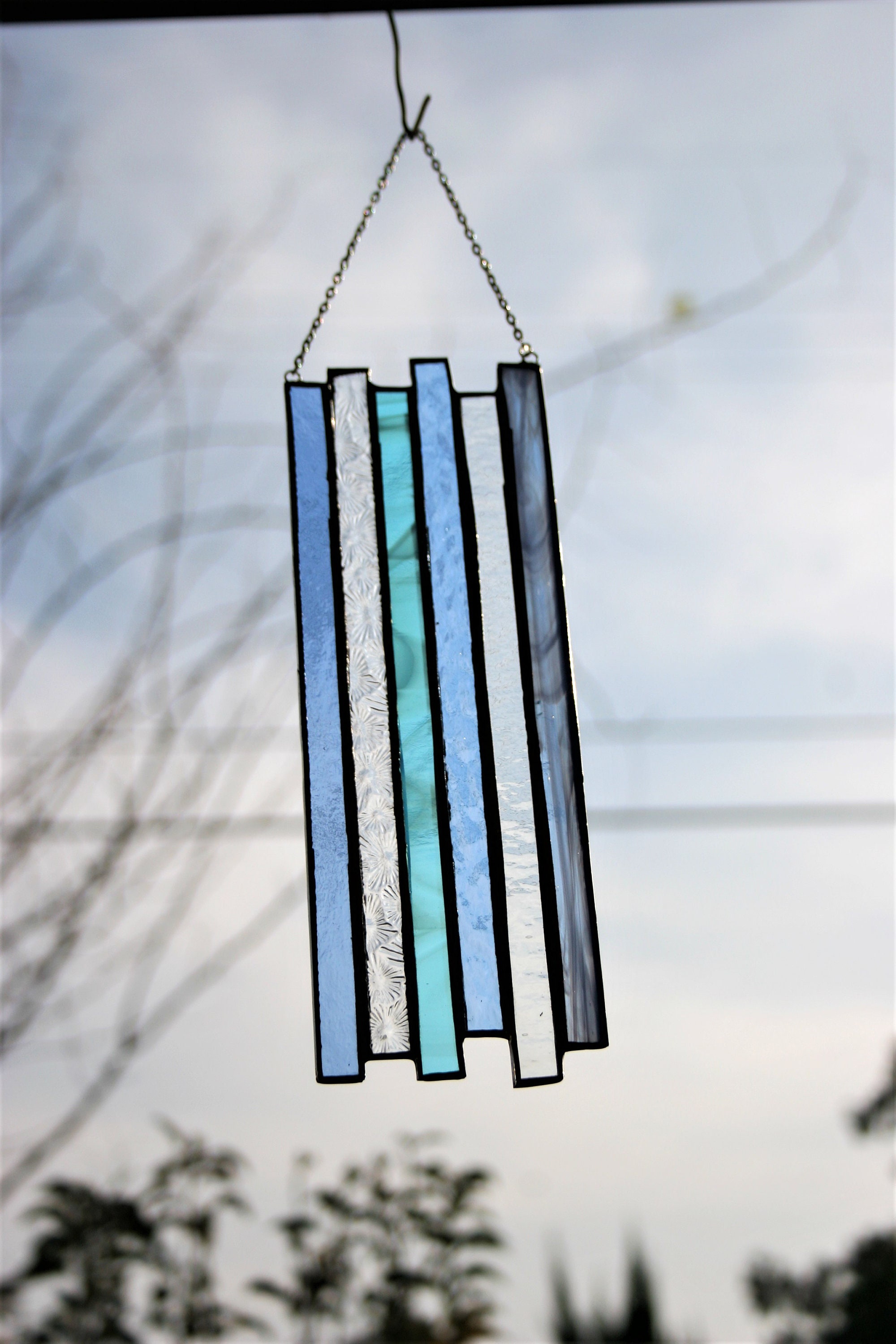 Vertical Stripe Stained Glass Suncatcher